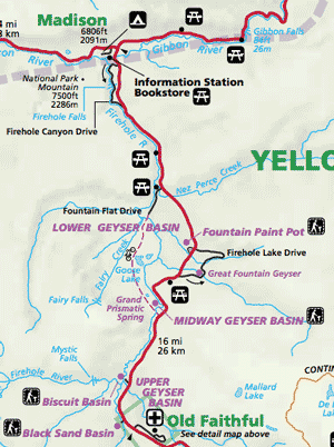 Yellowstone's Grand Loop - Madison Junction to Old Faithful
